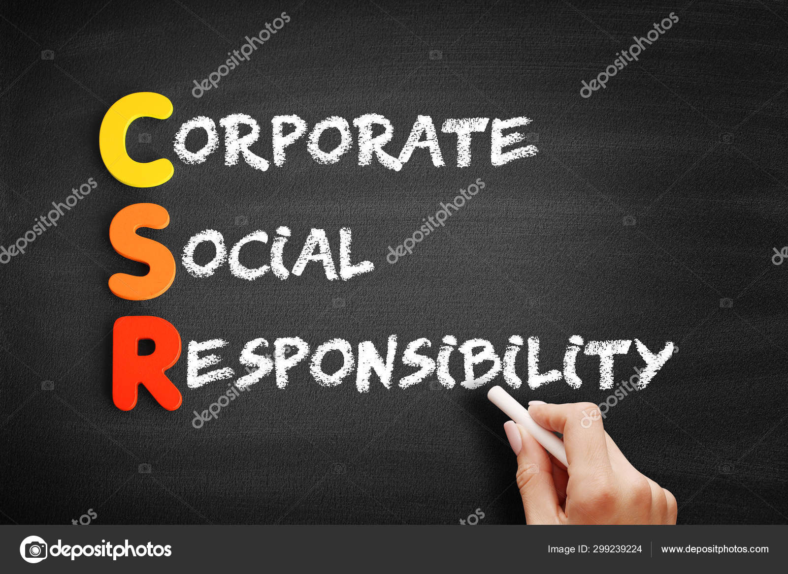 CSR - Corporate Social Responsibility text Stock Photo by ©dizanna ...