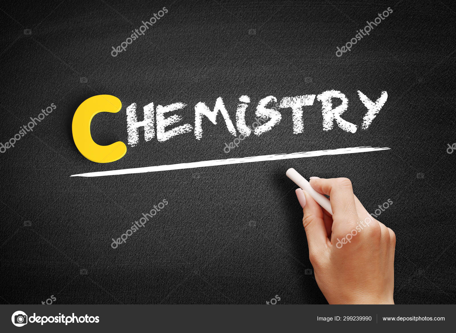 Chemistry text on blackboard — Stock Photo © dizanna #299239990
