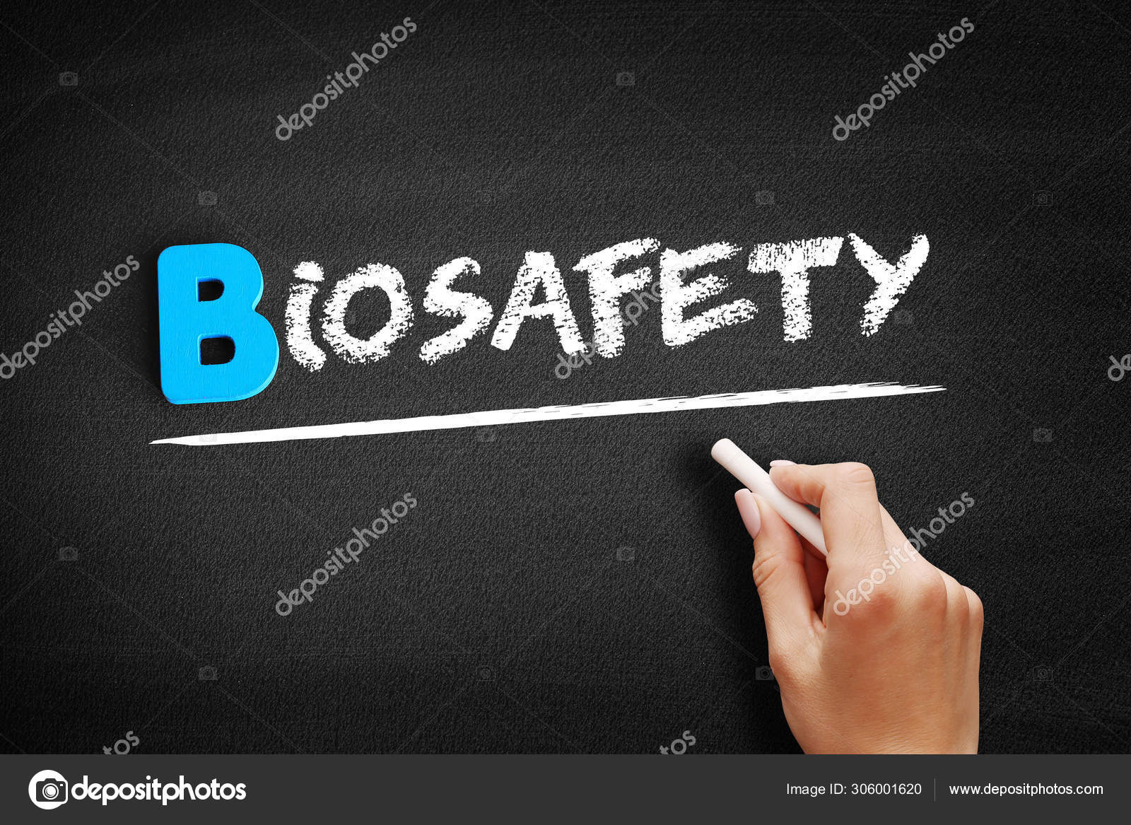 Biosafety text on blackboard — Stock Photo © dizanna #306001620