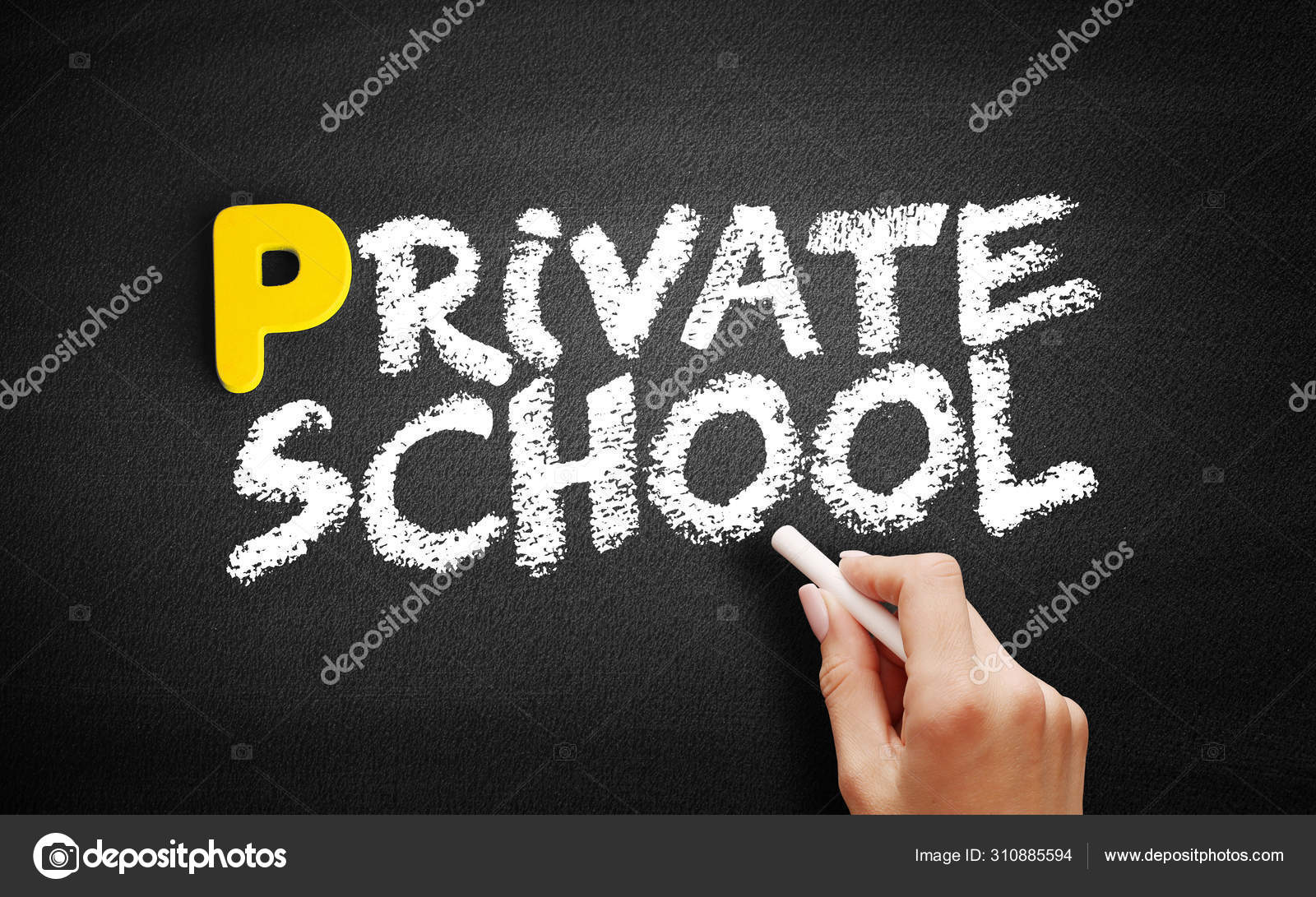 Private School text on blackboard Stock Photo by ©dizanna 310885594