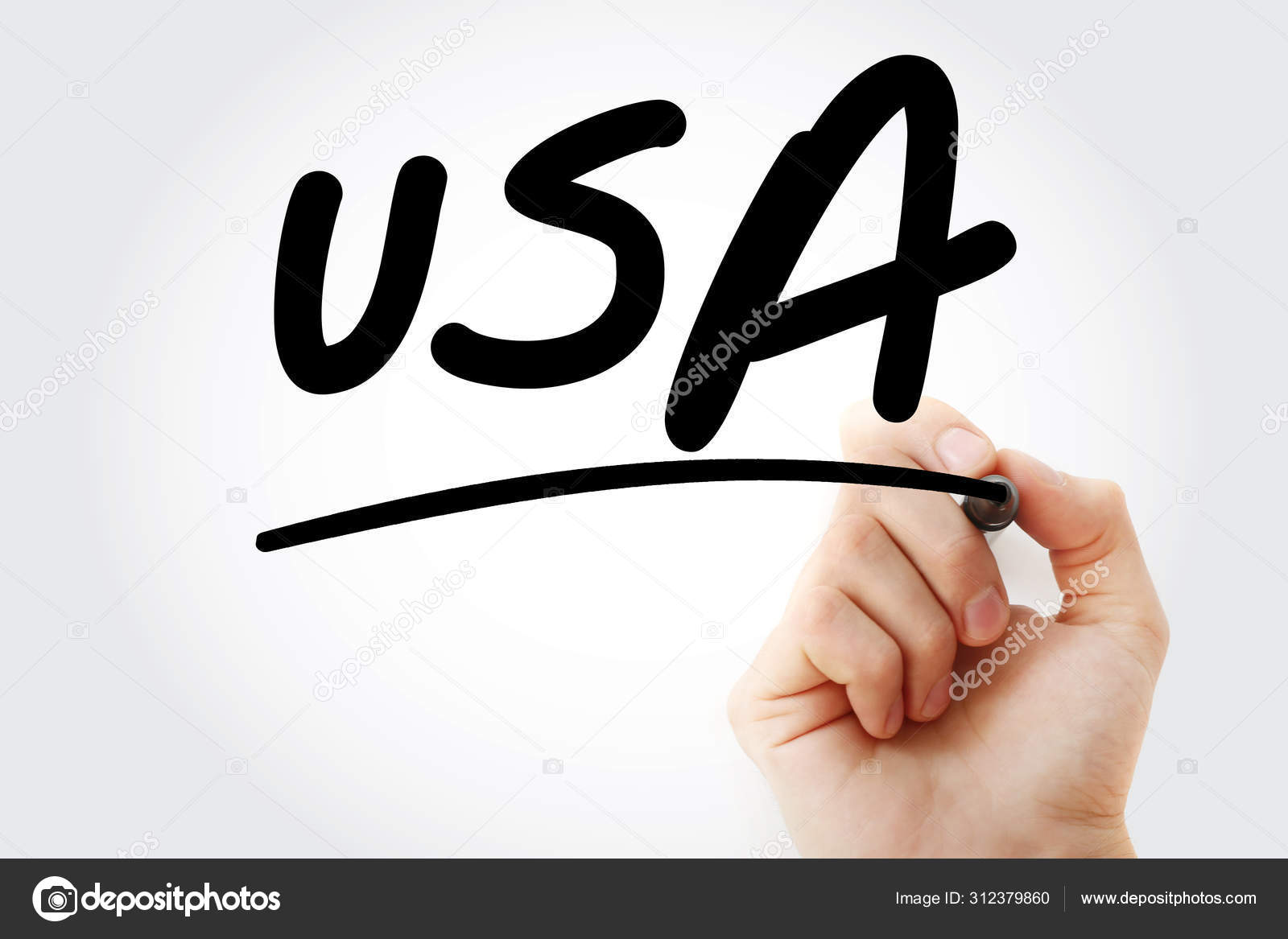 Hand writing USA with marker — Stock Photo © dizanna #312379860