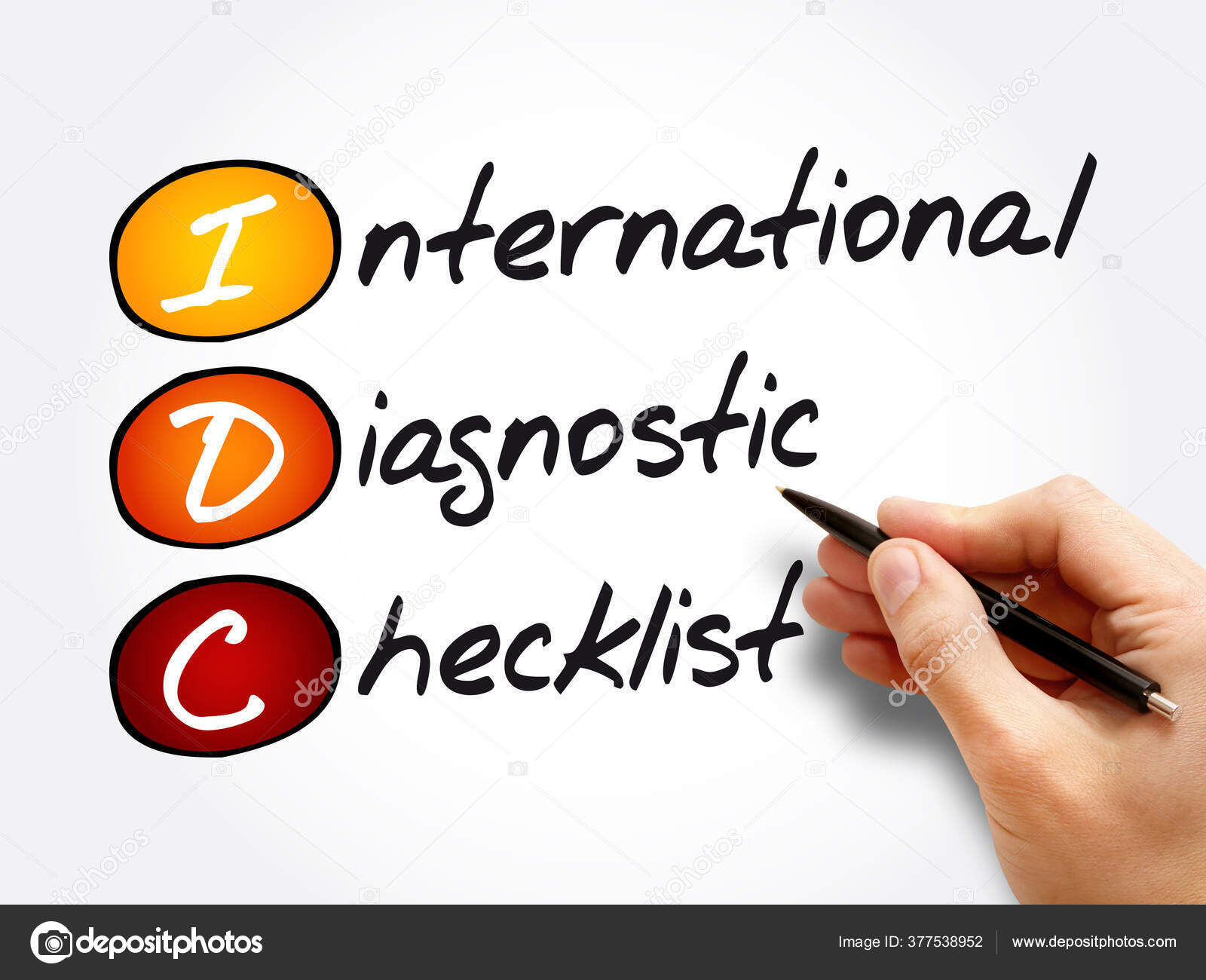Idc International Diagnostic Checklist Acronym Business Concept ...