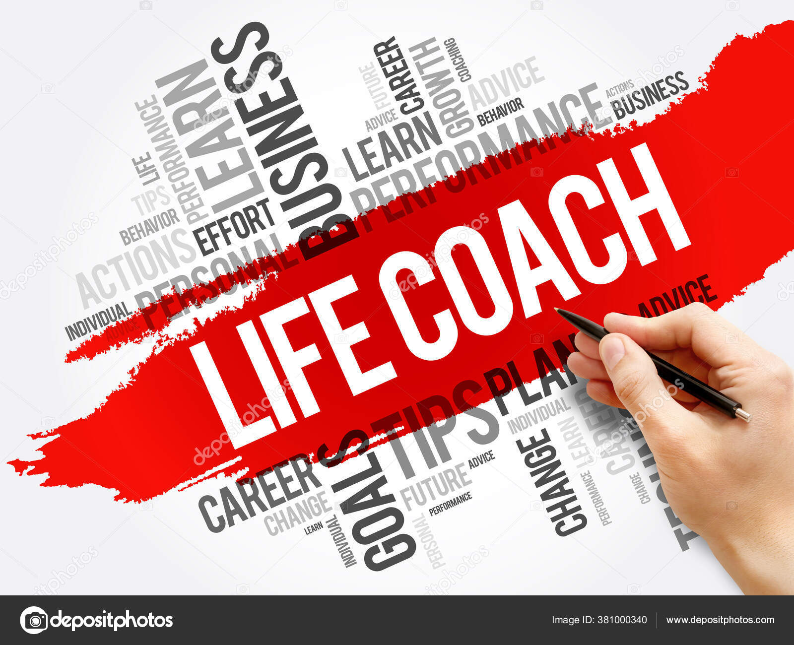 Life Coach Word Cloud Collage Education Concept Background Stock Photo ...