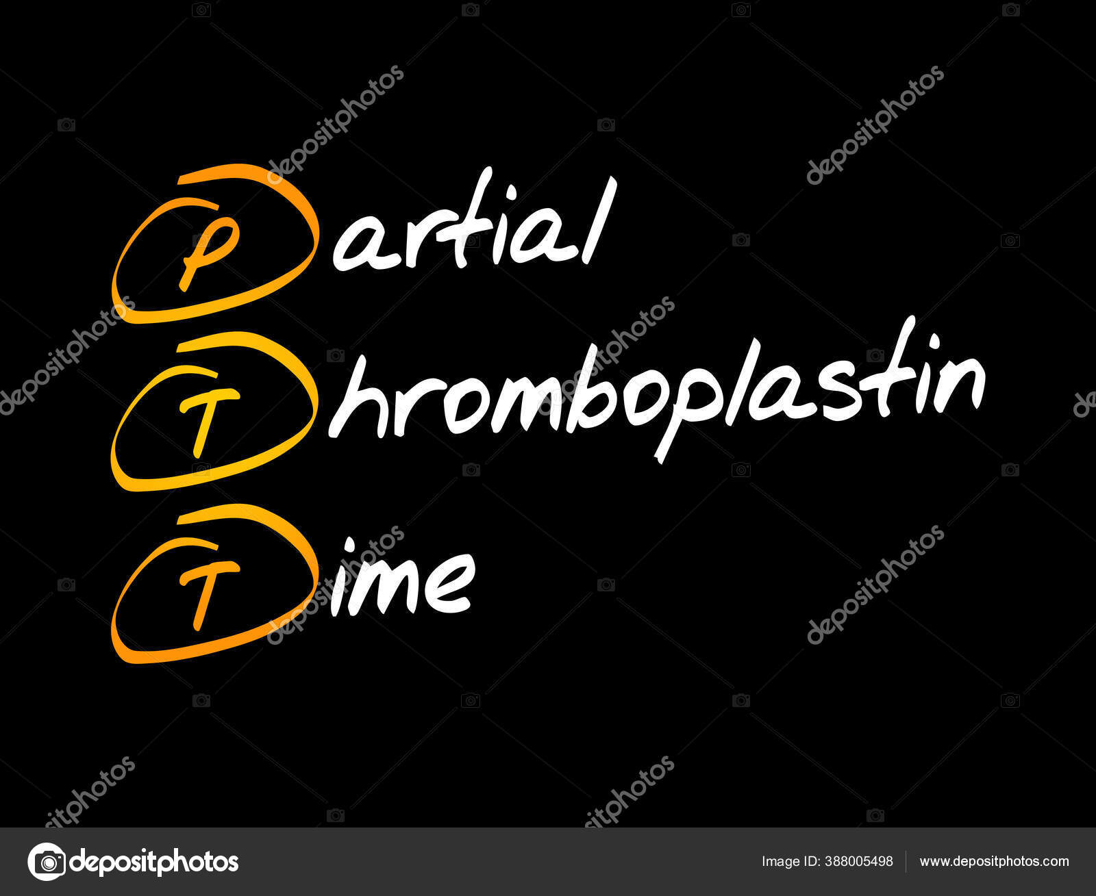 Ptt Partial Thromboplastin Time Acronym Medical Concept Background ...