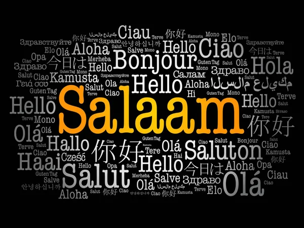 Salaam Hello Greeting Persian Farsi Word Cloud Different Languages ...