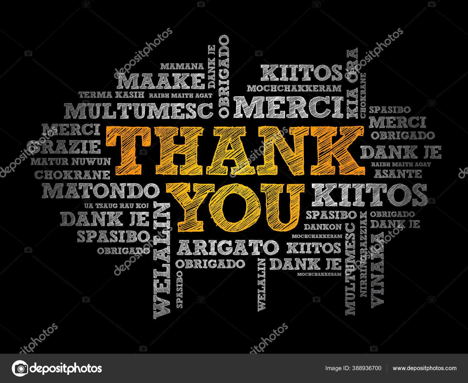 Thank You Word Cloud Different Languages Concept Background Stock ...