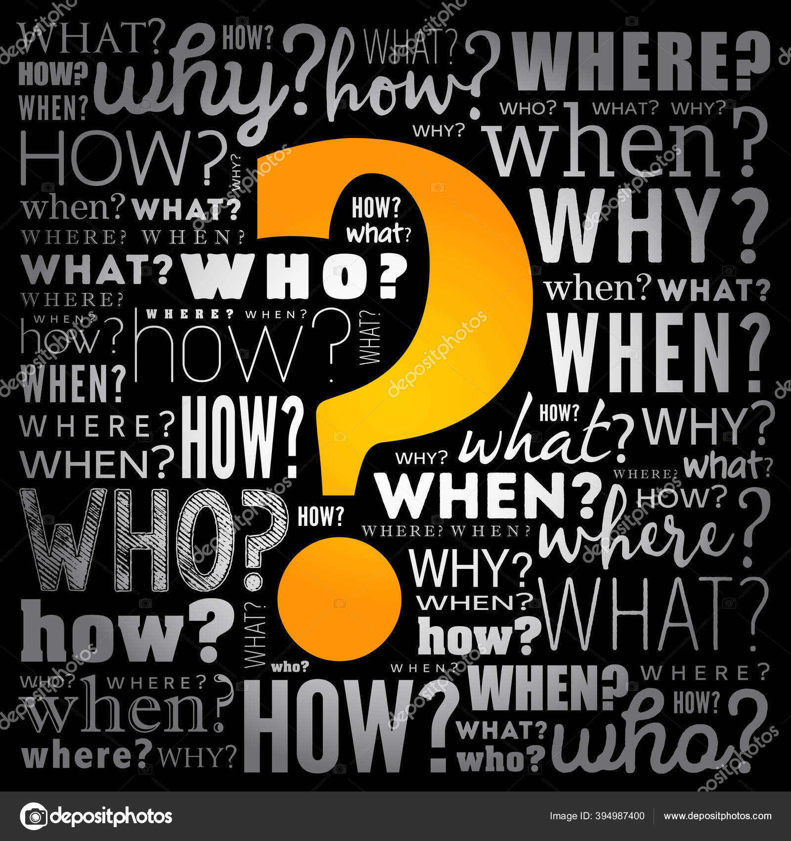 Question Mark Questions Whose Answers Considered Basic Information ...