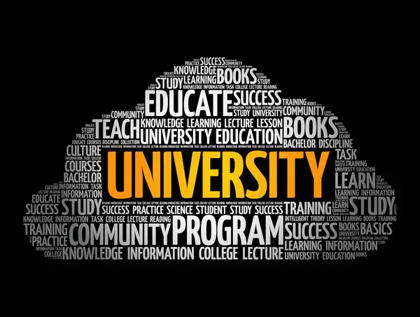 University Word Cloud Collage Education Concept Background Stock Vector ...