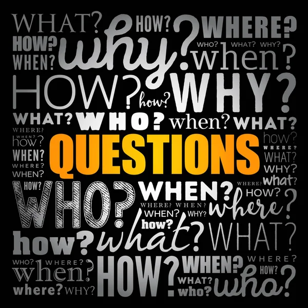 Questions Whose Answers Considered Basic Information Gathering Problem Solving Word Stock Vector ...
