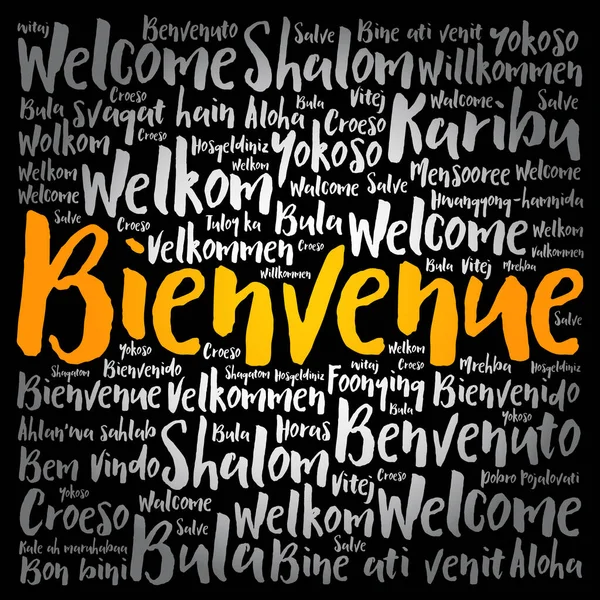 Welcome Word Cloud Different Languages Conceptual Background Stock ...