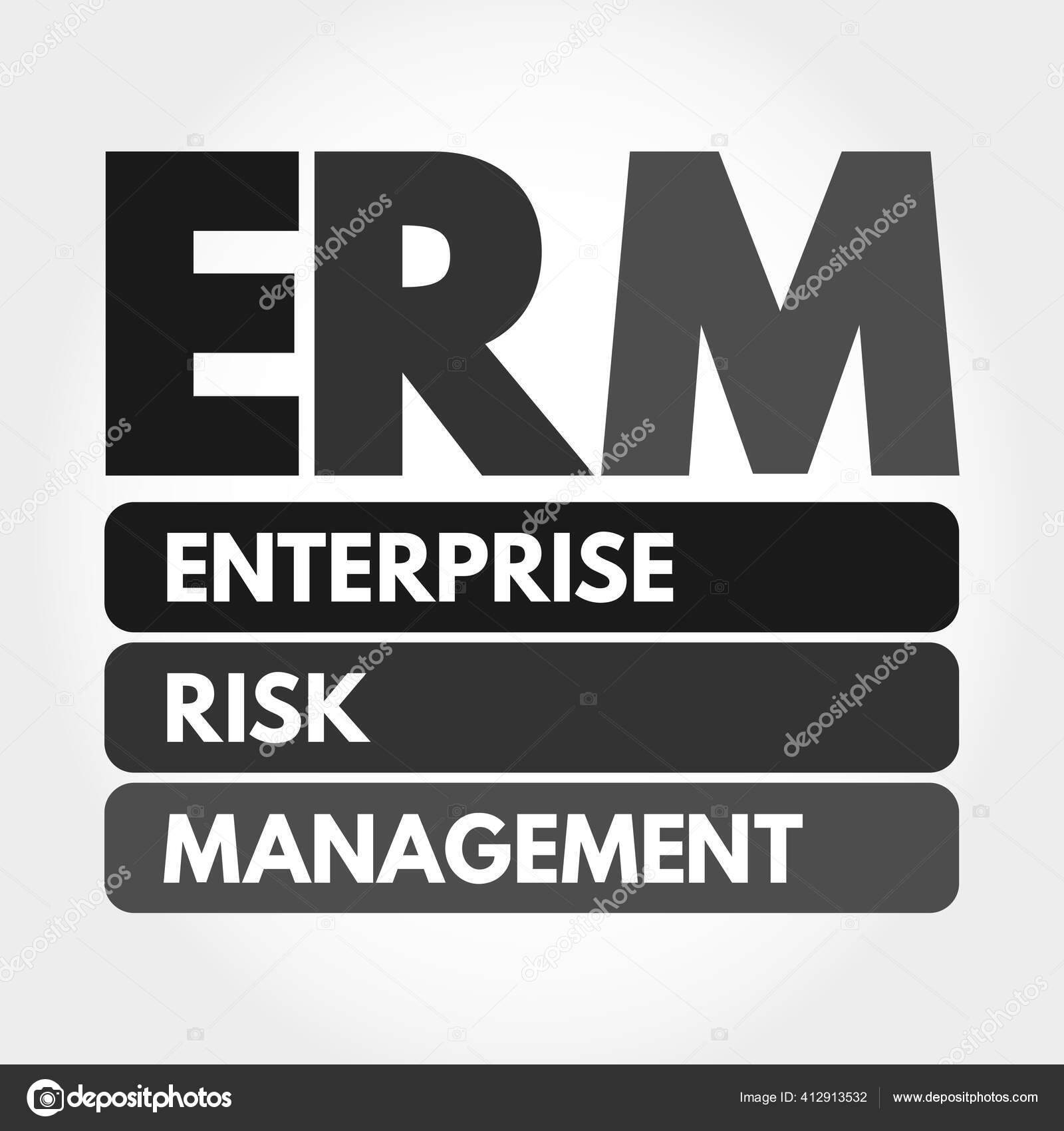 Erm Enterprise Risk Management Acronym Business Concept Background ...