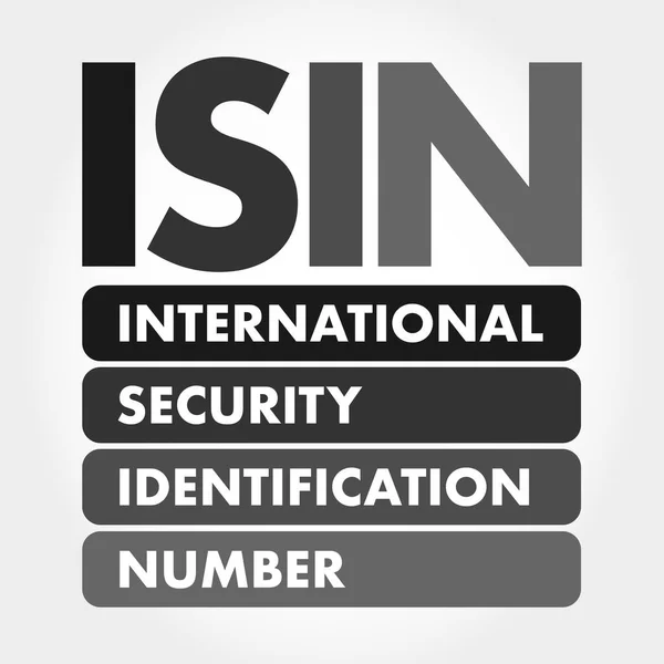 Isin International Security Identification Number Digit Alphanumeric ...