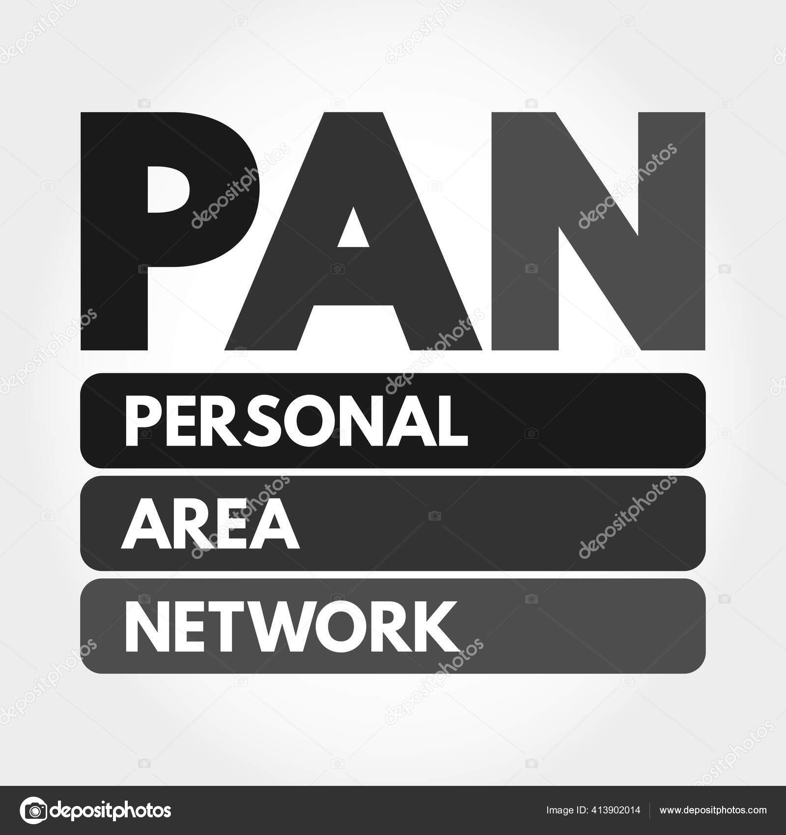 Pan Personal Area Network Acronym Technology Concept Background Stock ...