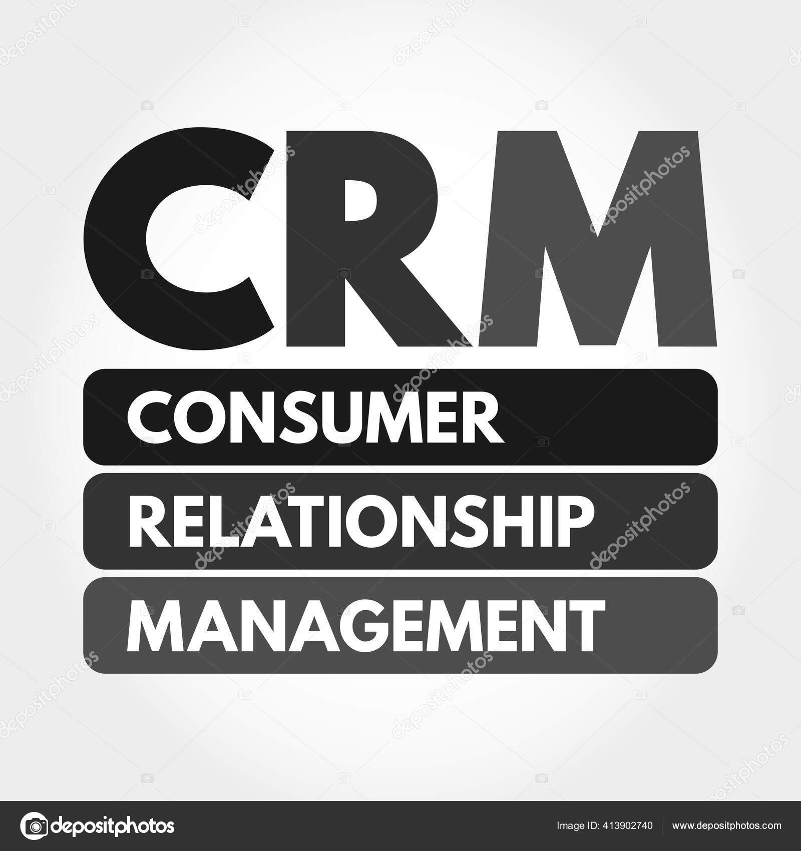 Crm Consumer Relationship Management Acronym Business Concept ...