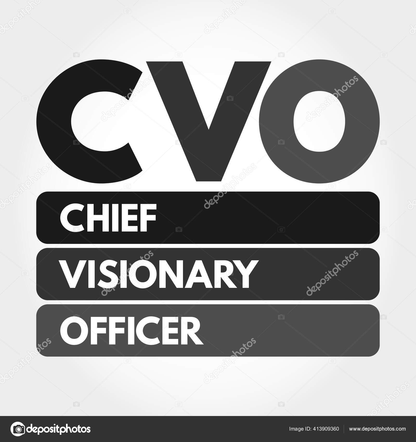 Cvo Chief Visionary Officer Acronym Business Concept Background Stock ...