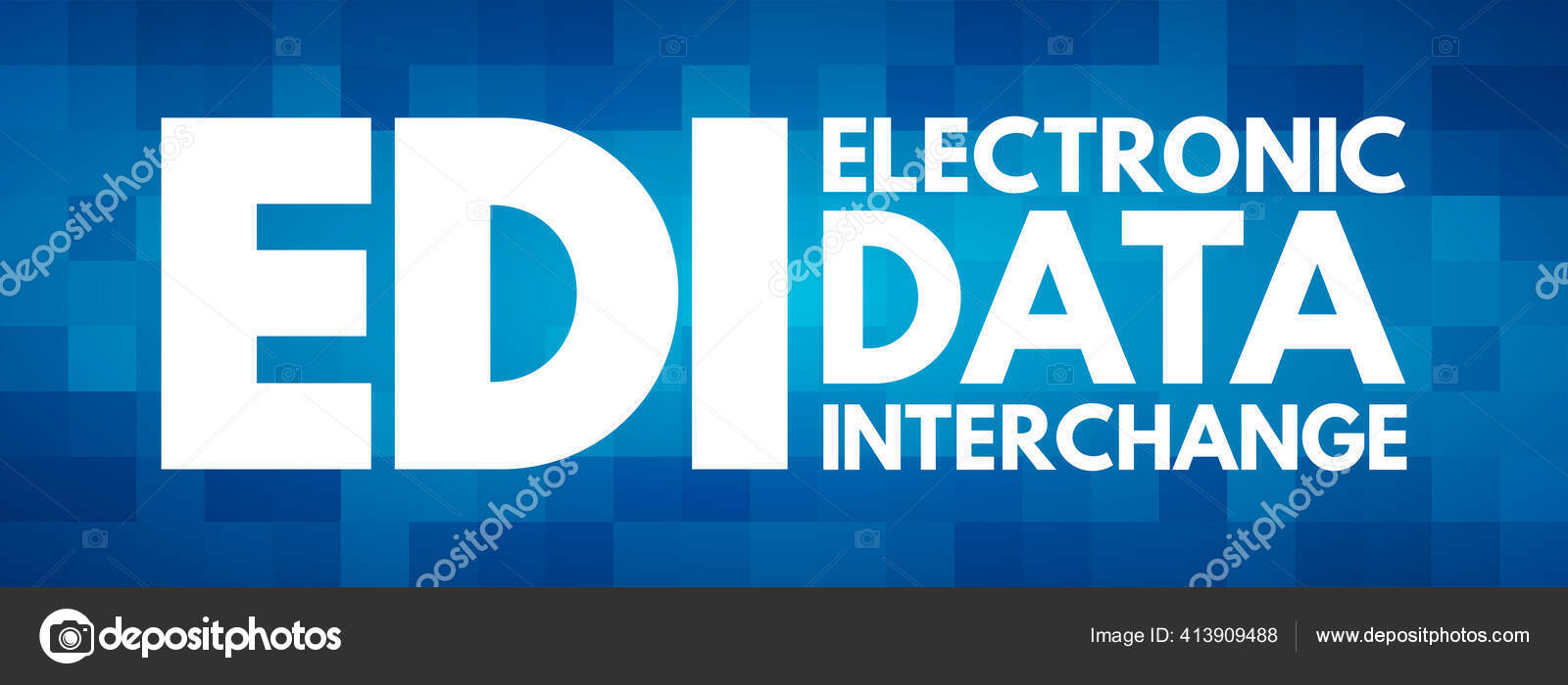Edi Electronic Data Interchange Acronym Technology Concept Background Stock Vector Image by ...