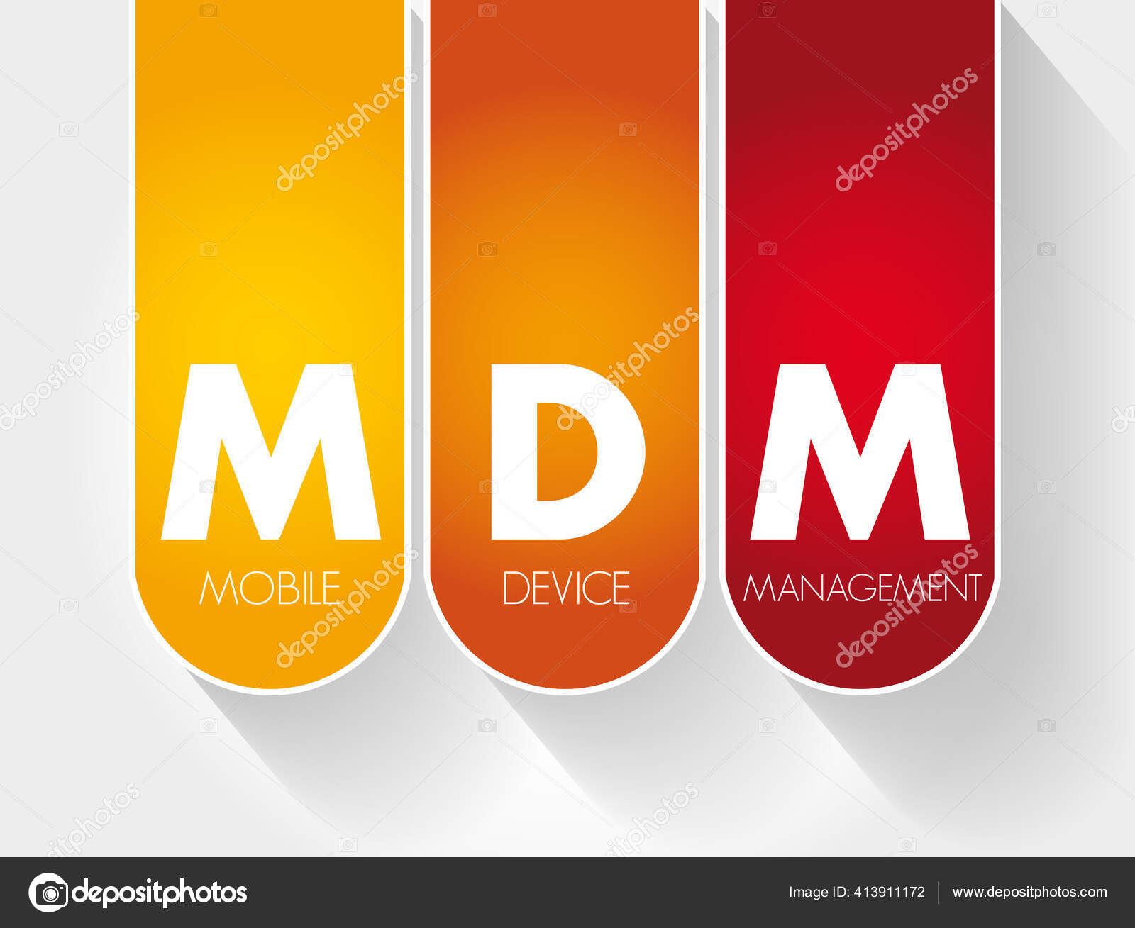 Mdm Mobile Device Management Acronym Technology Concept Background ...