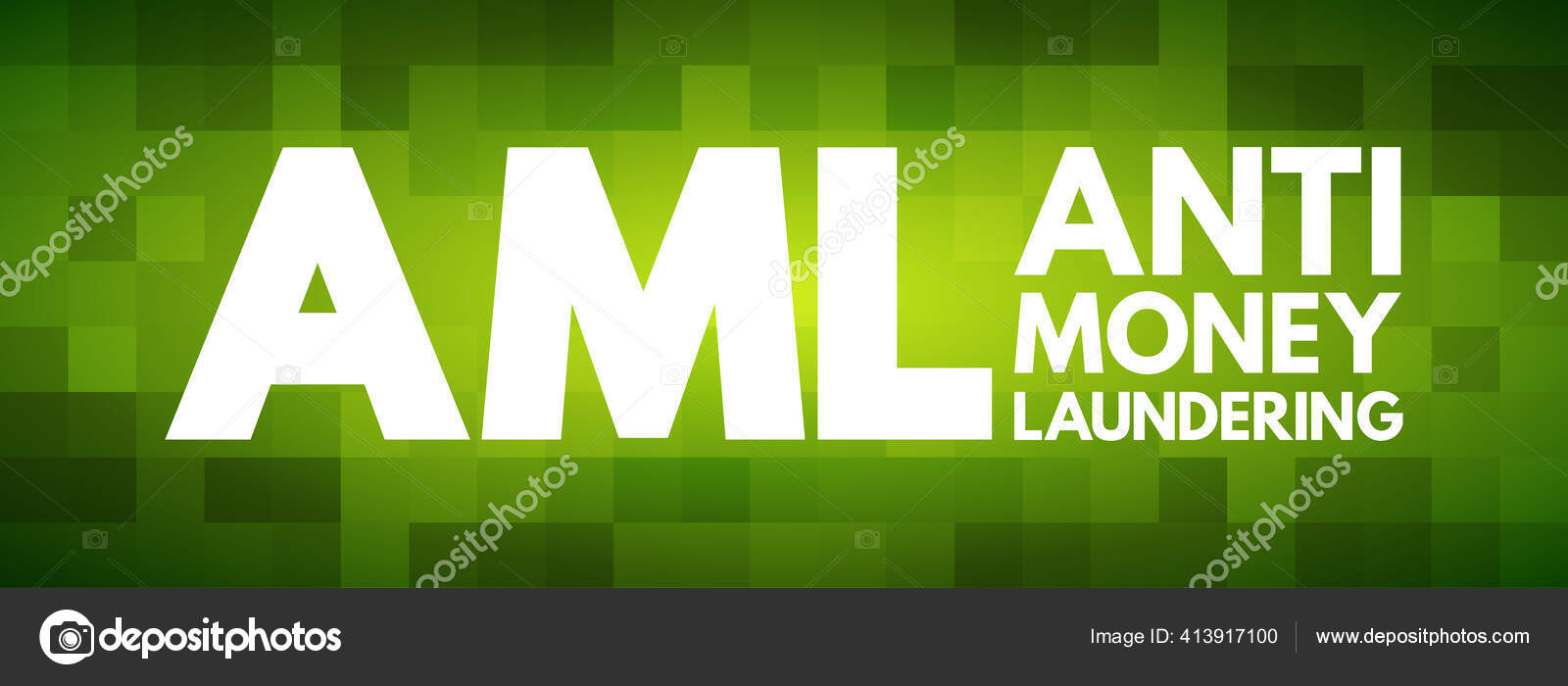 Aml Money Laundering Acronym Business Concept Background Stock Vector ...