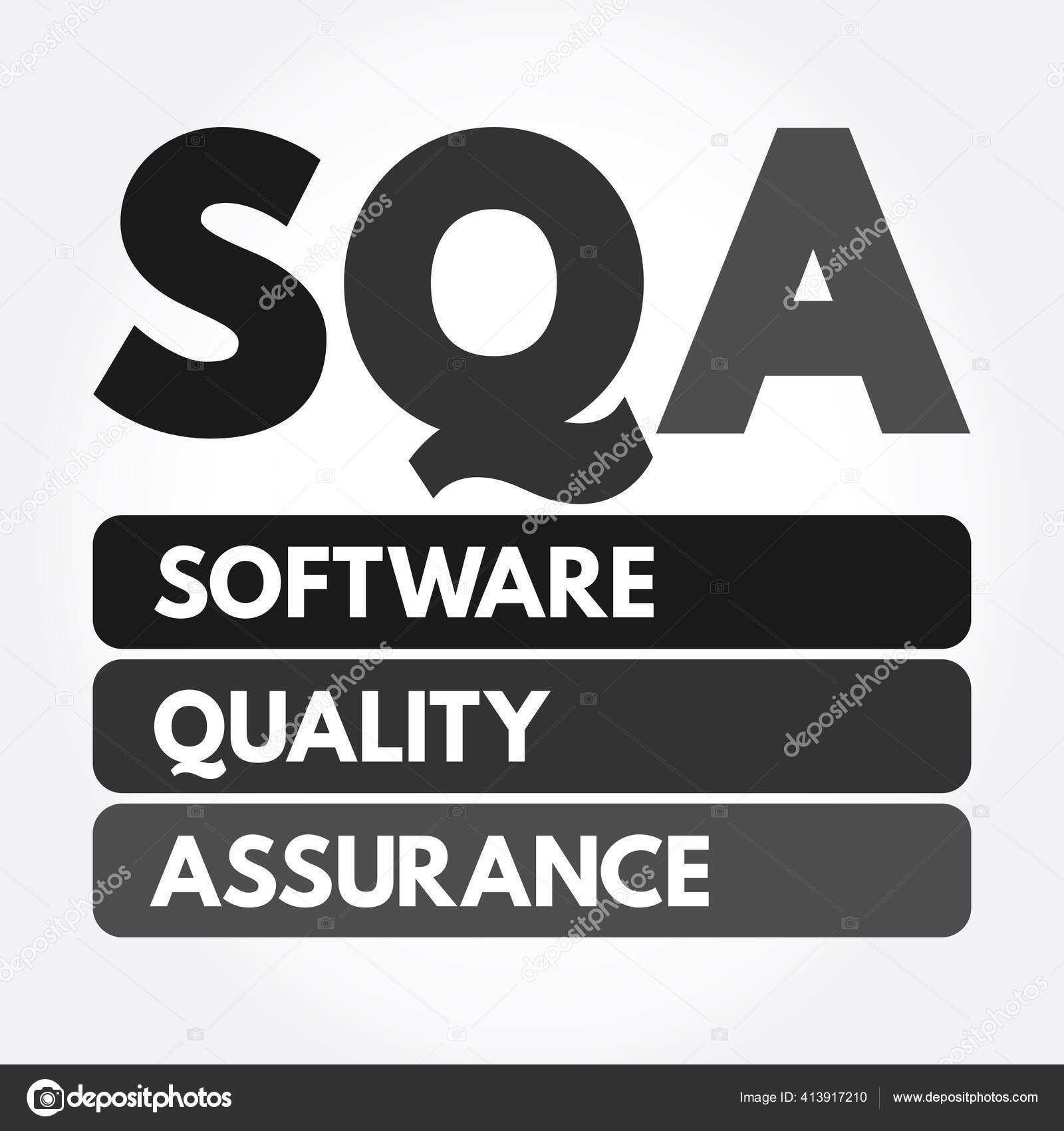 Sqa Software Quality Assurance Acronym Business Concept Background Stock Vector Image by ...