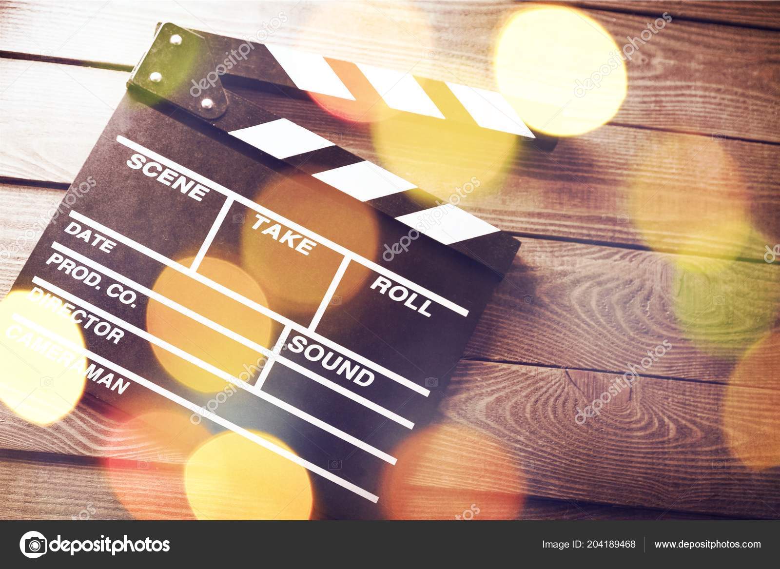 Movie Clapper Template Close View — Stock Photo © billiondigital #204189468