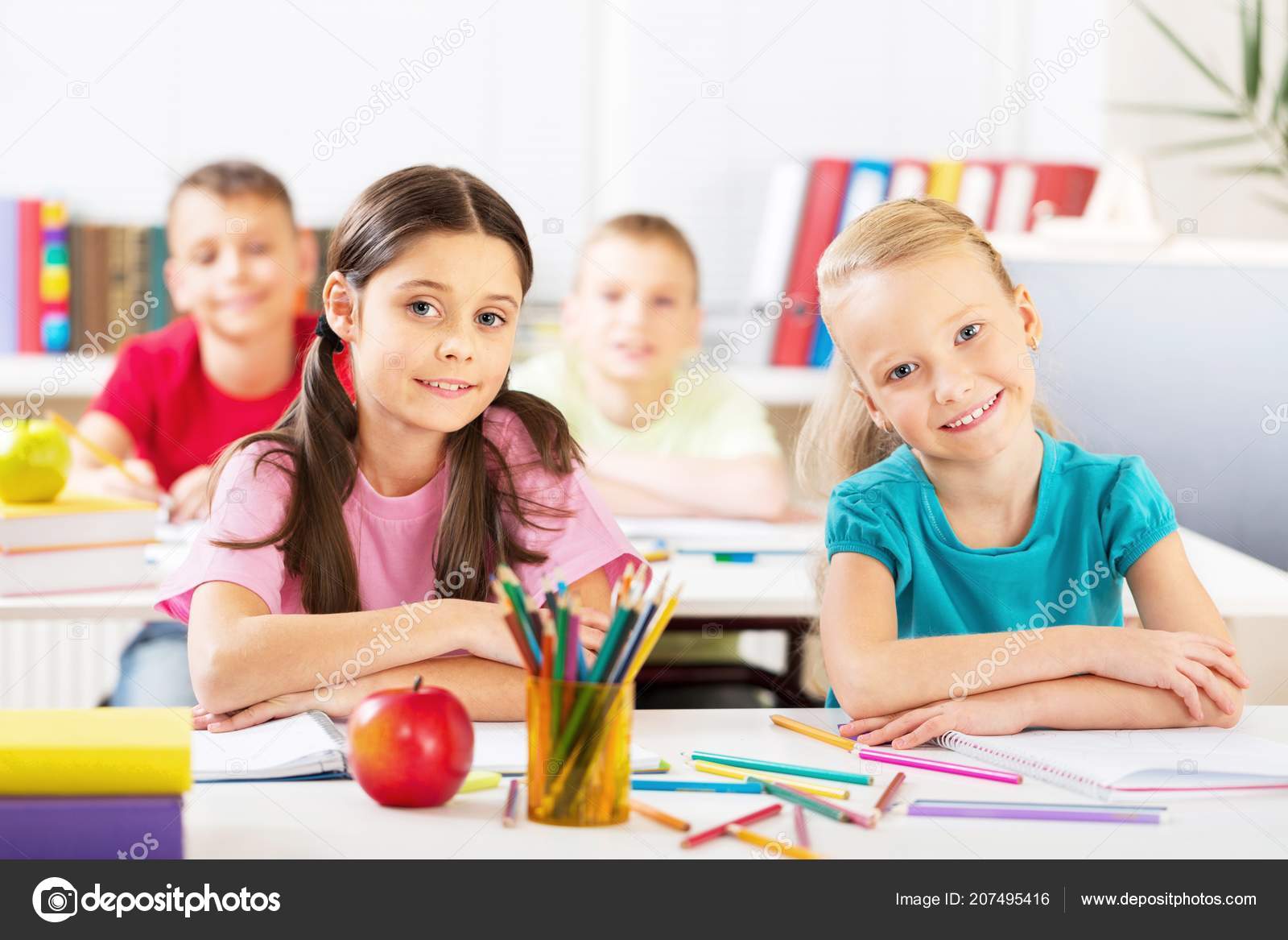 Smiling School Children