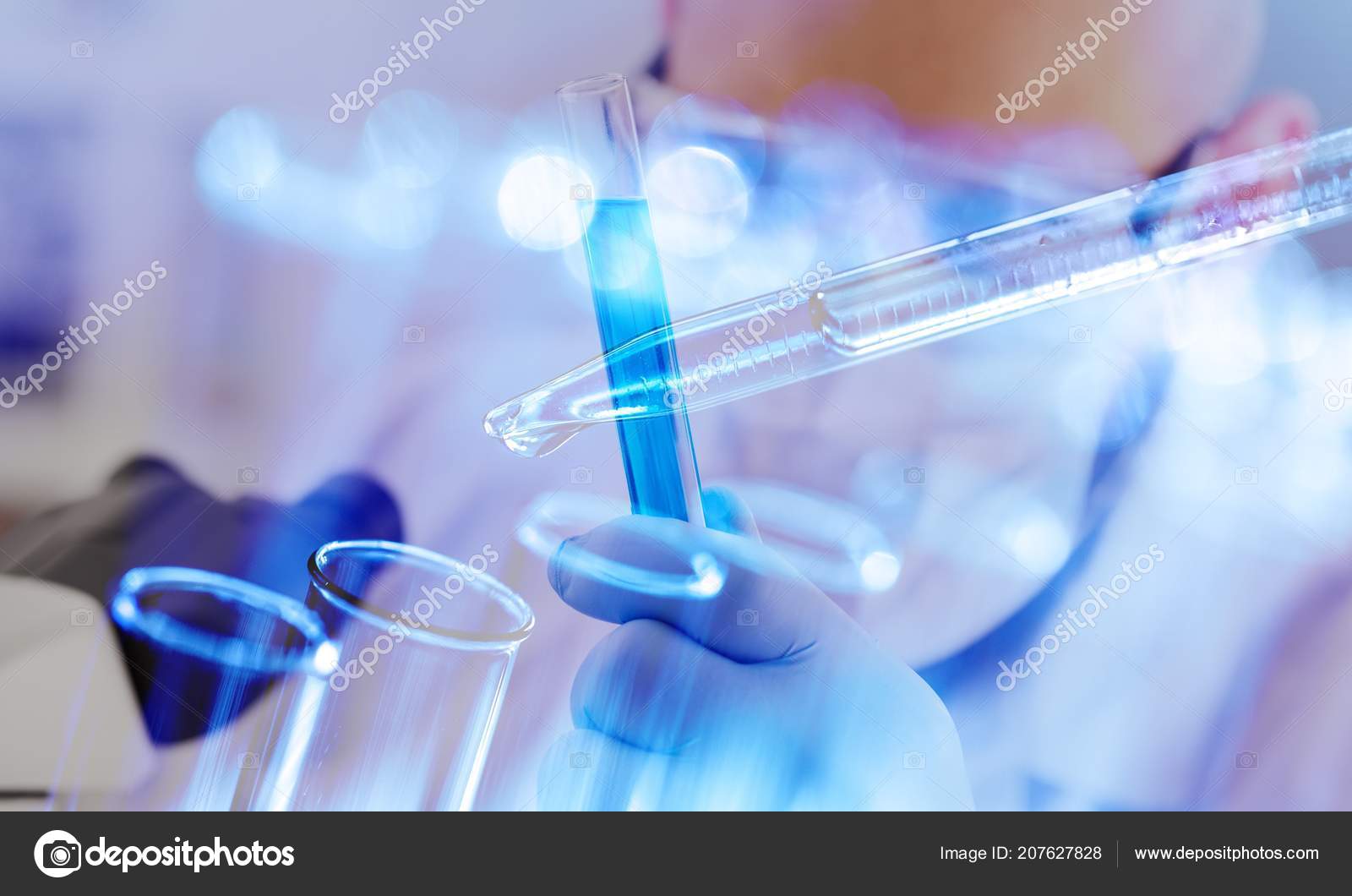 Glass Laboratory Flasks Light Background Stock Photo by ©billiondigital ...