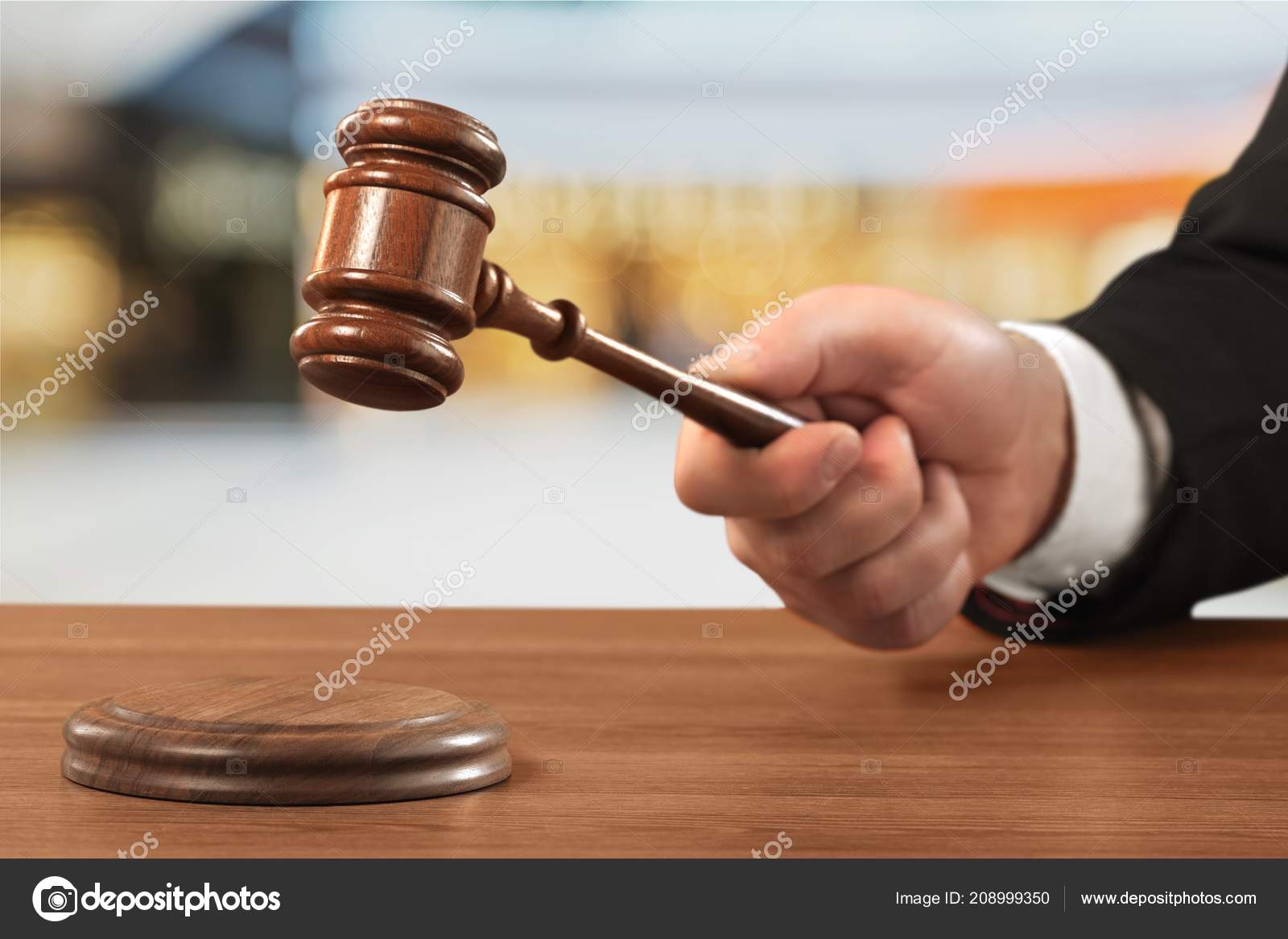 Close Gavel Judge Judge Working Courtroom — Stock Photo ...