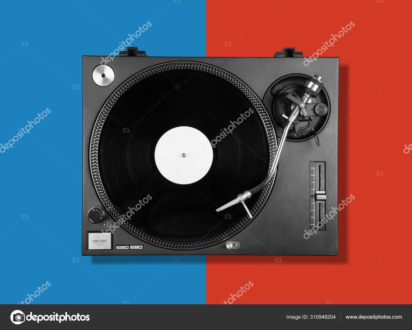Modern Vinyl Player Color Background Stock Photo by ©billiondigital ...