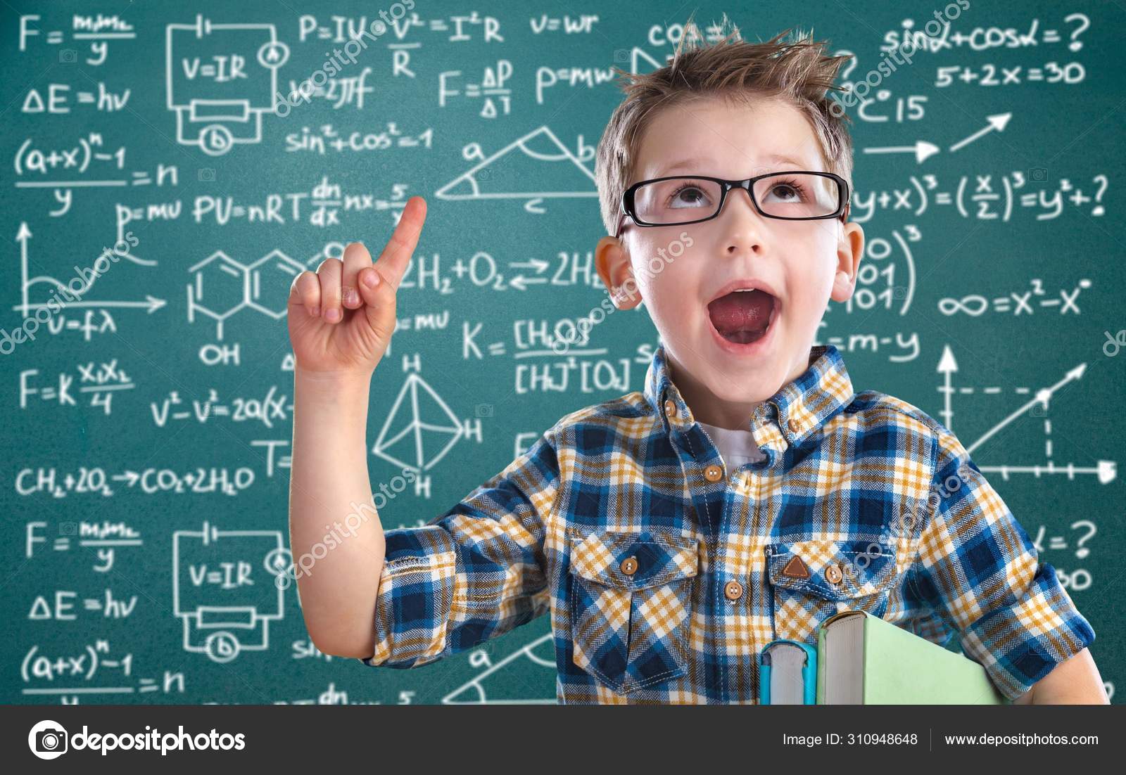 Little School Boy Pointing His Finger Stock Photo by ©billiondigital ...