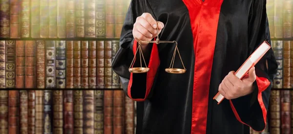 Judge with scale at courtroom — Stock Photo © billiondigital #161299454