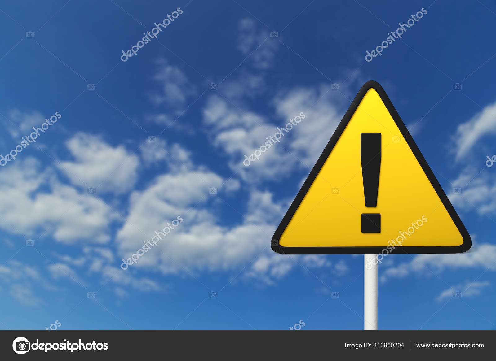 Caution Road Sign Sky Background Stock Photo by ©billiondigital 310950204