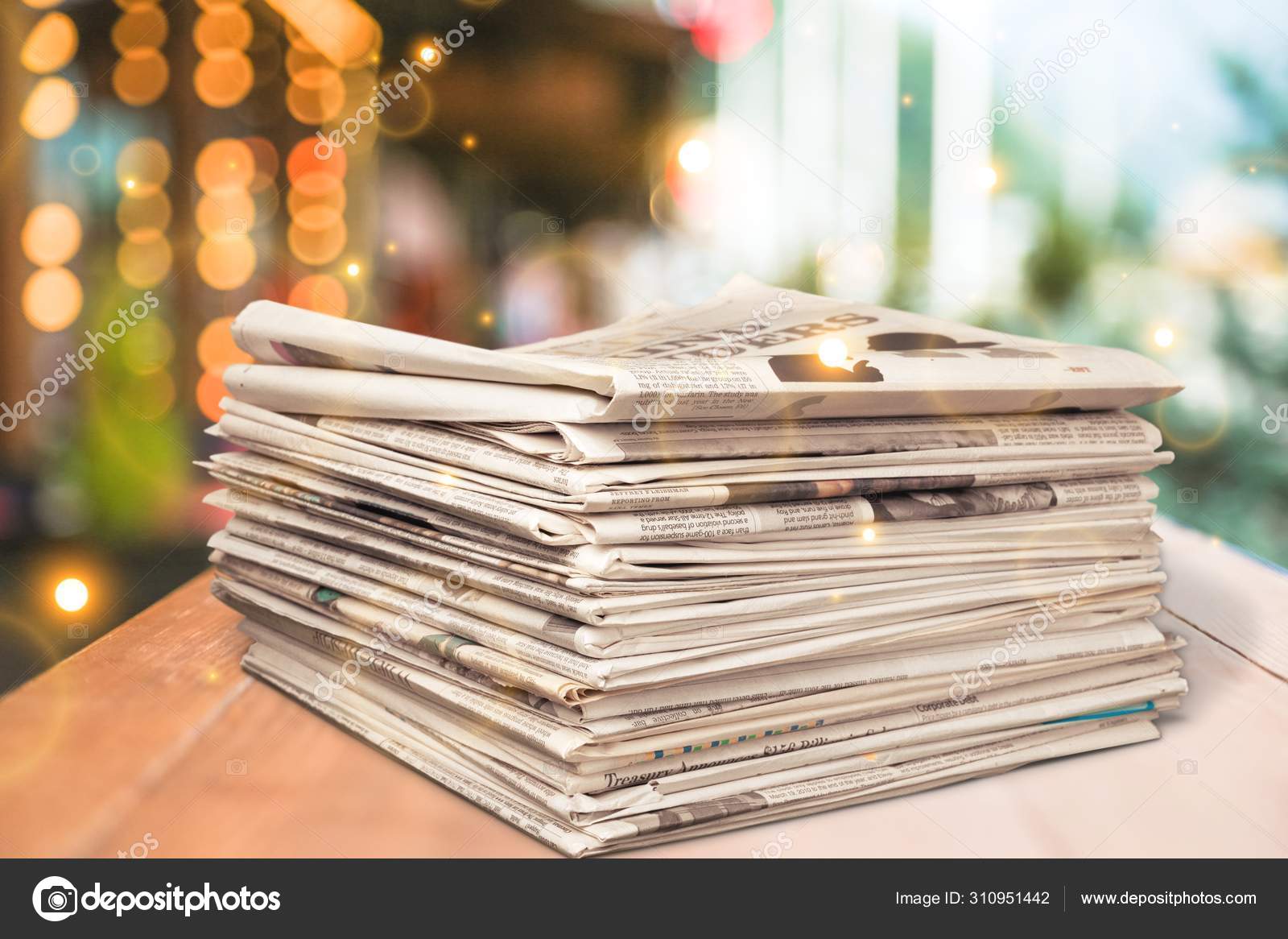 Stack Newspapers Background Close – Stock Editorial Photo ...