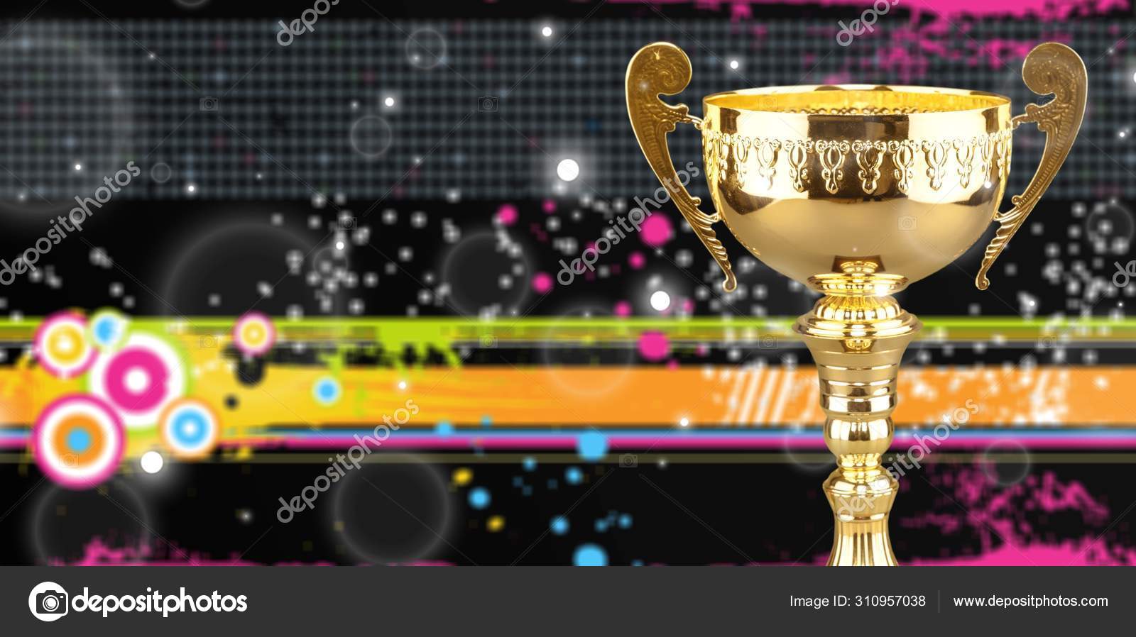 Golden Trophy Cup Light Background Stock Photo by ©billiondigital 310957038