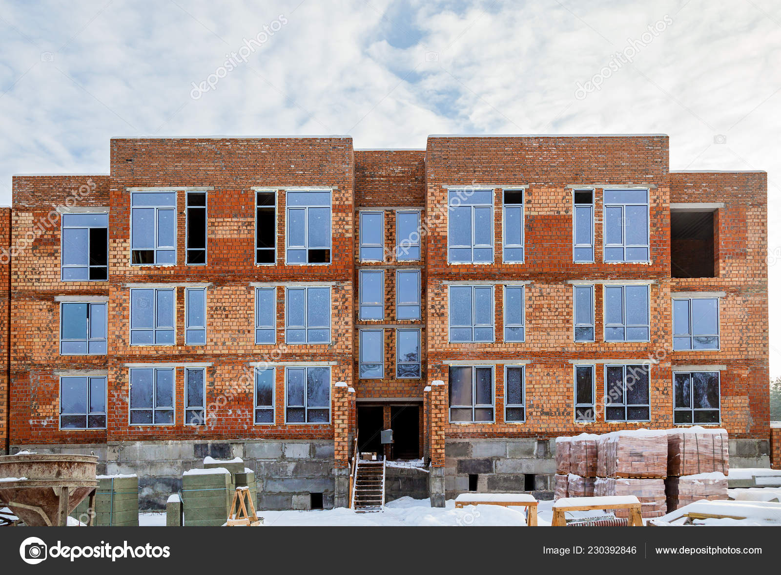 Brick House Red Brick Construction Area Construction Multi Storey ...