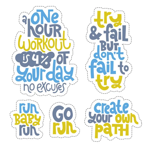 Fitness motivational quotes Stock Vector Image by ©SvetaGaintseva ...