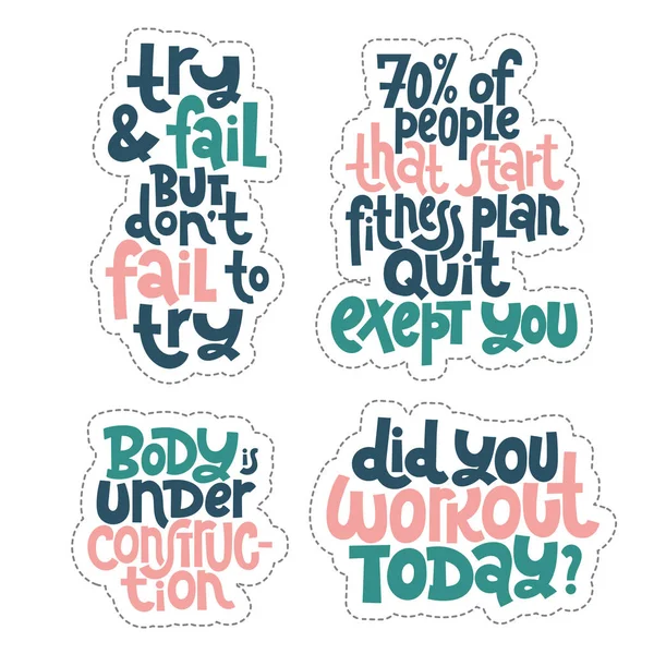 Fitness motivational quotes Stock Vector Image by ©SvetaGaintseva ...