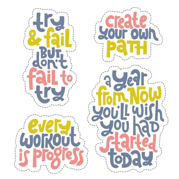 Fitness motivational quotes Stock Vector Image by ©SvetaGaintseva ...