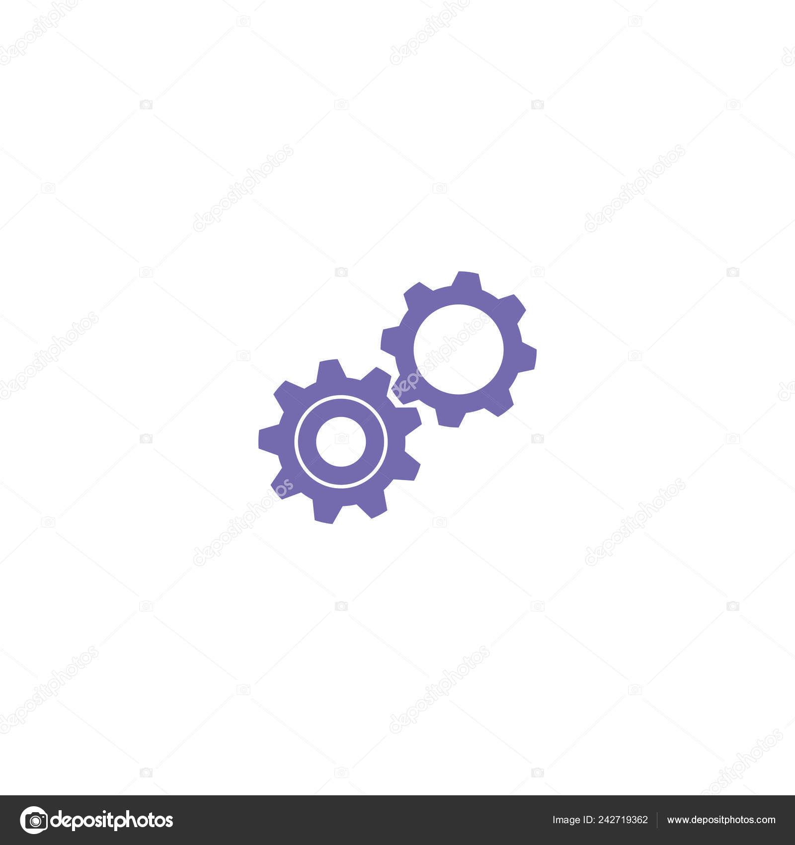 Rounded gears simple icon Stock Vector Image by ©LovArt #242719362