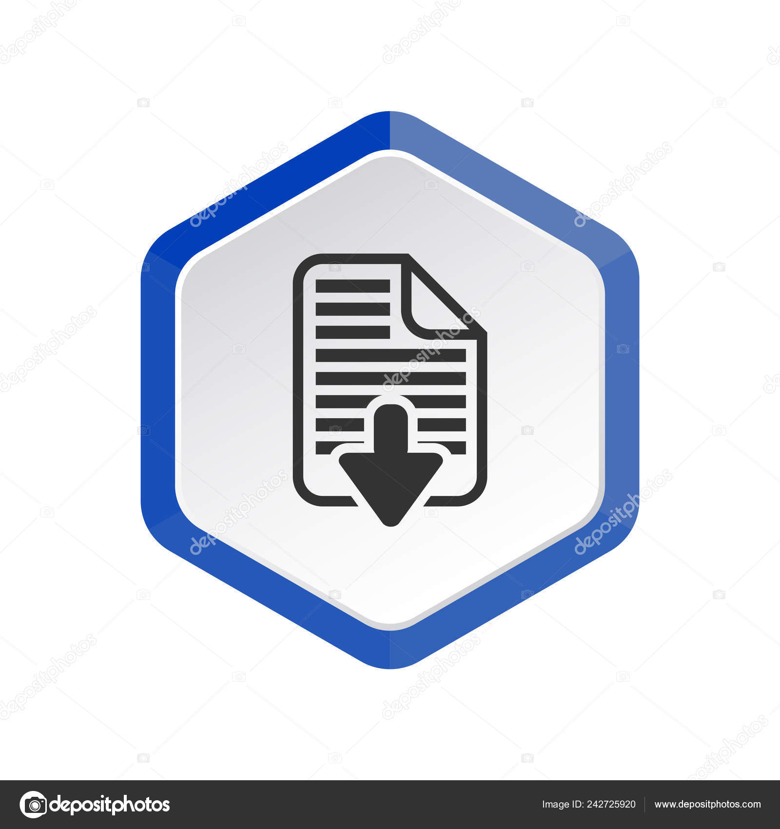 Download File Web Icon Simple Outline Vector Illustration Stock Vector ...