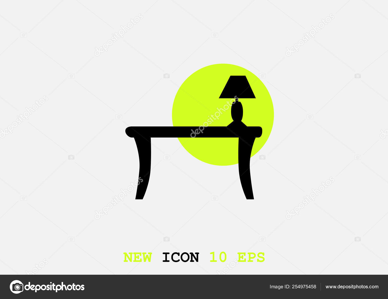 Vector Illustration Table Lamp Stock Vector Image by ©LovArt #254975458