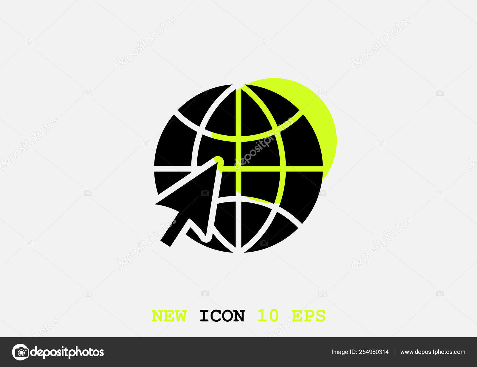 Graphic Vector Illustration Internet Arrow Web Earth Planet Isolated ...