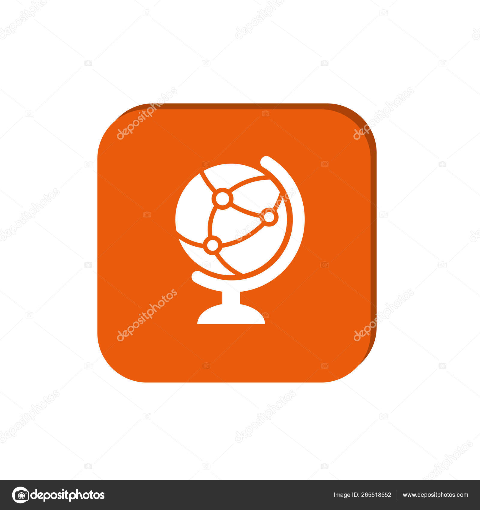 Minimal Vector Illustration Globe — Stock Vector © LovArt #265518552