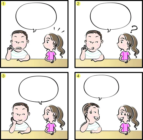 Conversación comic imágenes de stock de arte vectorial | Depositphotos