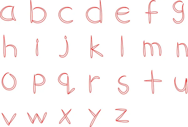 Letras rojas alfabeto a z imágenes de stock de arte vectorial ...