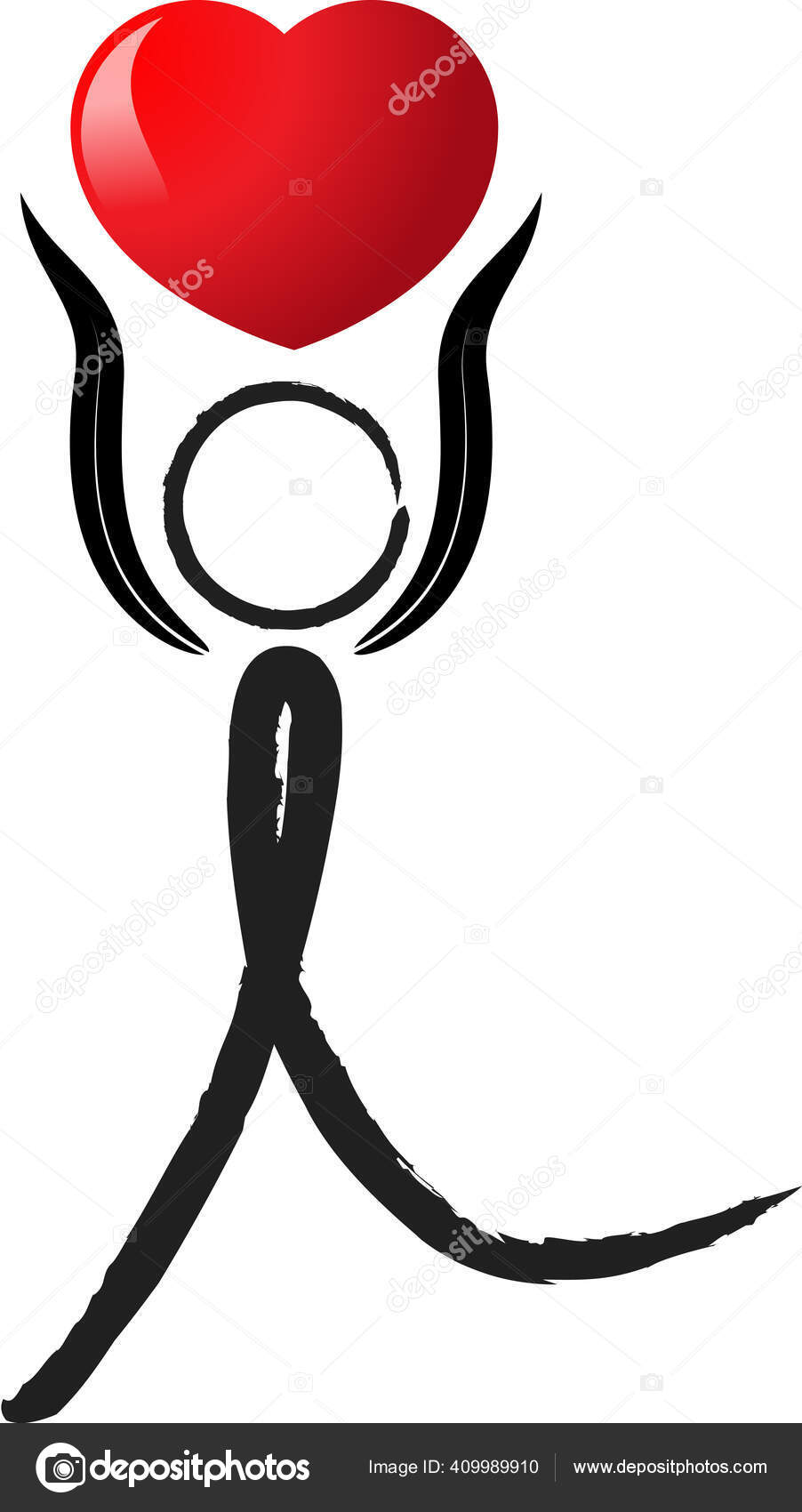 Cartoon Drawing Logo Isolated White Background Stock Vector Image by ...