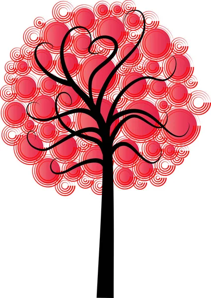 Paisajes arbol rojo y negro imágenes de stock de arte vectorial ...