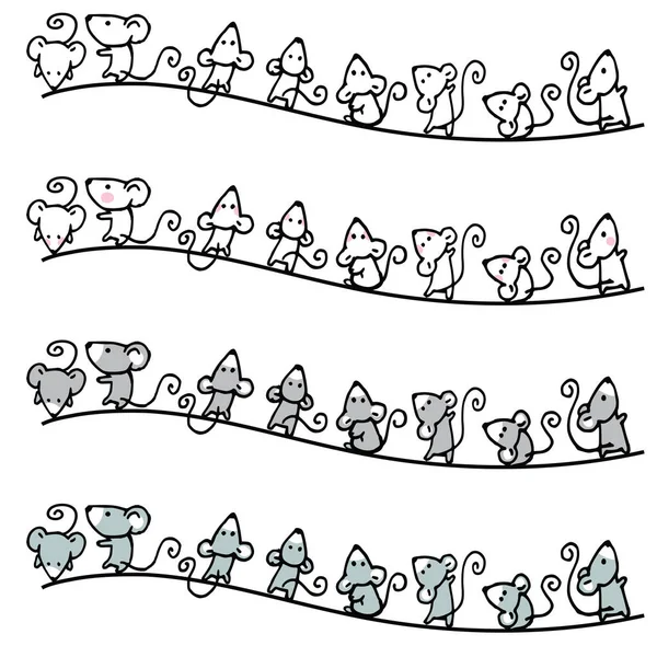 Gatos y ratones imágenes de stock de arte vectorial | Depositphotos