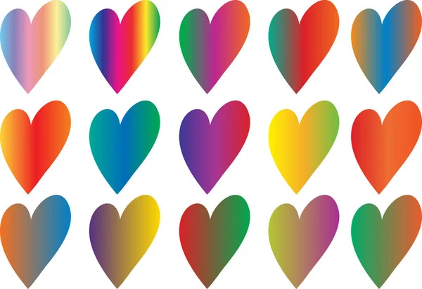 Rainbow Hearts Clipart