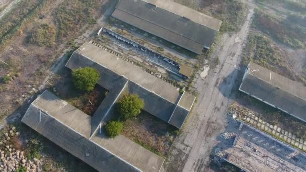 Top view of the farm. Storage of bales of hay on the old farm — Stock ...