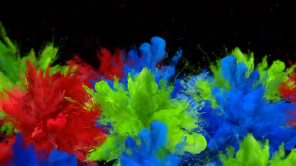 Color Burst - Multiple colorful smoke explosions fluid powder liquid ...